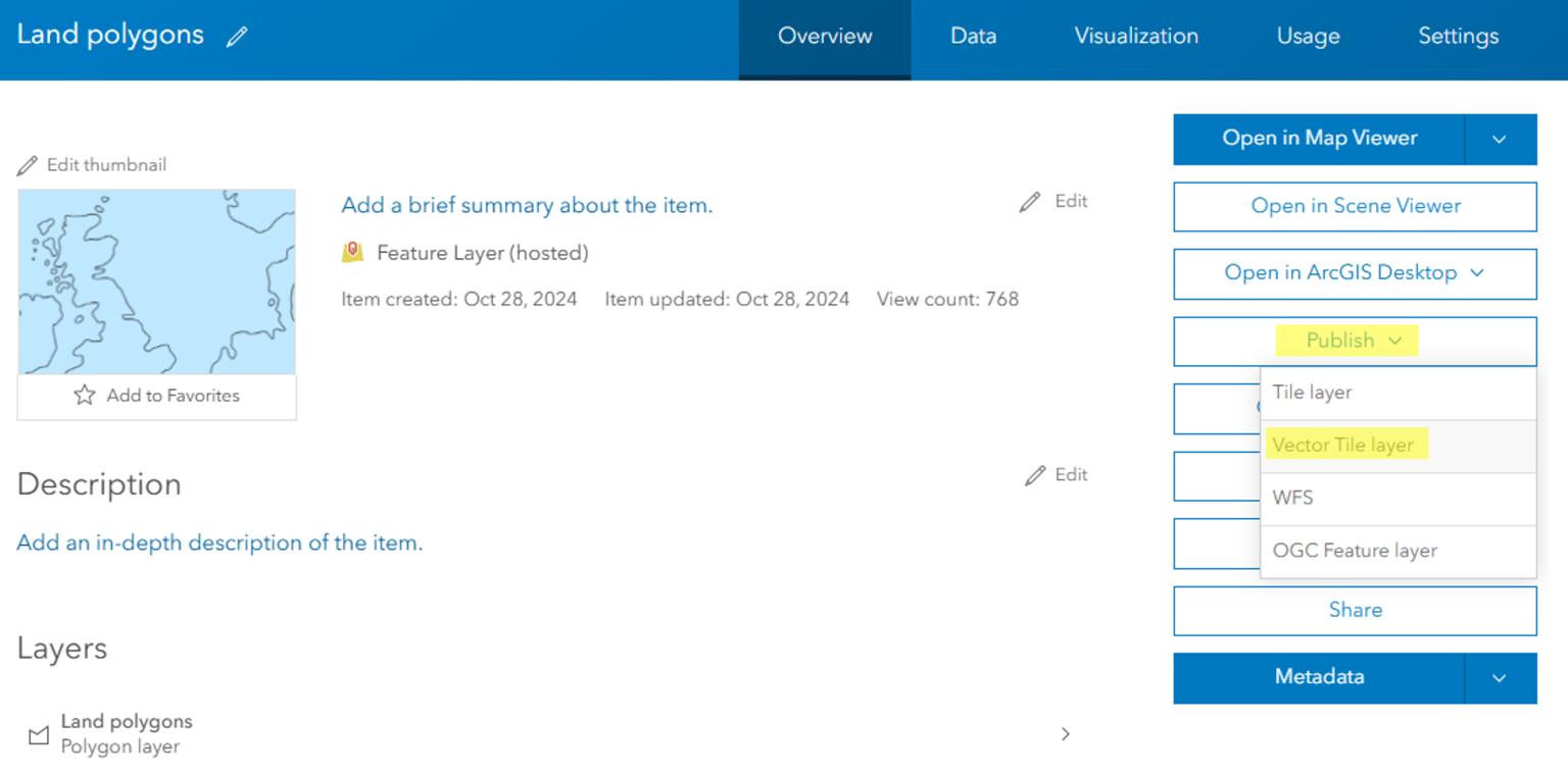 Working with Vector Tiles in ArcGIS Online - Resource Centre | Esri UK